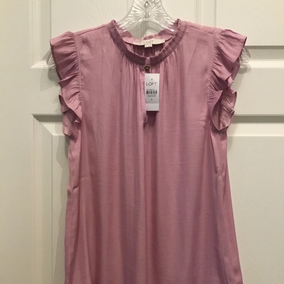 LOFT | Tops | Nwt Loft Pink Sleeveless Split Neck Top | Poshmark